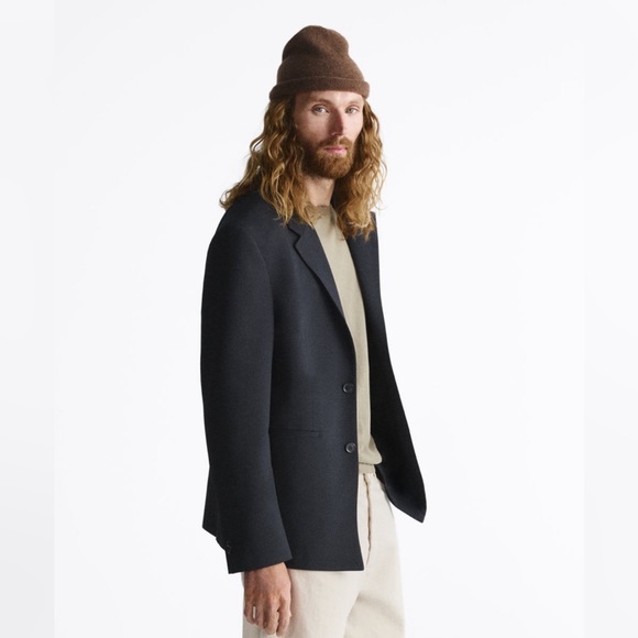 Zara | Suits & Blazers | Zara Men Basic Blazer Navy Blue Small | Poshmark